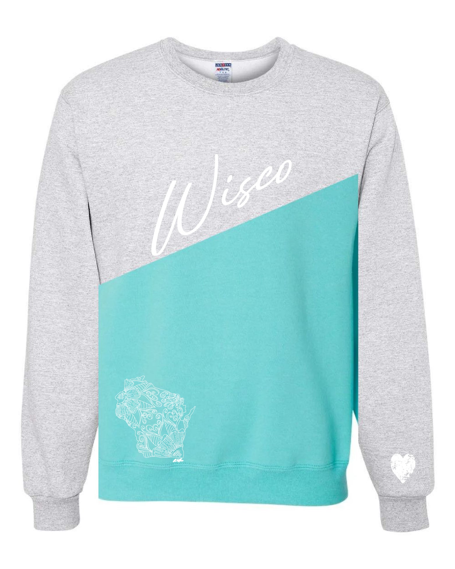 Two Tone Wisco Crewneck | Willow Creative Studio